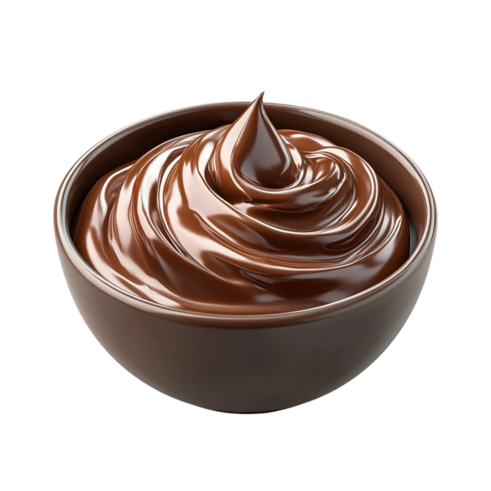 Chocolate Pudding In A Bowl Ai Generative 49515729 Png