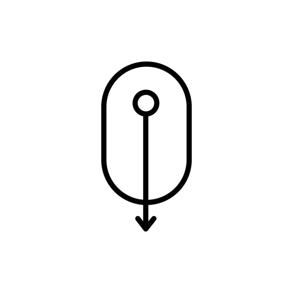 Scroll down computer mouse icon 49517158 Vector Art at Vecteezy