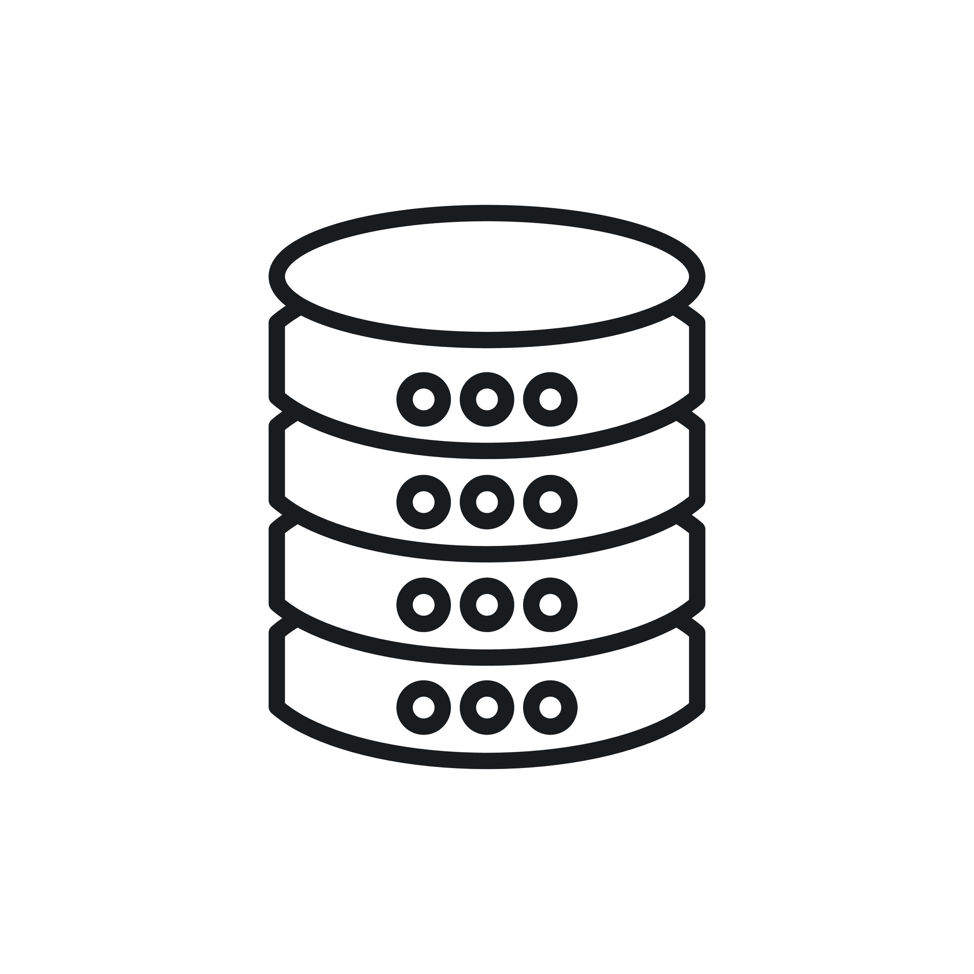 base de datos icono colocar. cilindro servidor datos almacenamiento ...