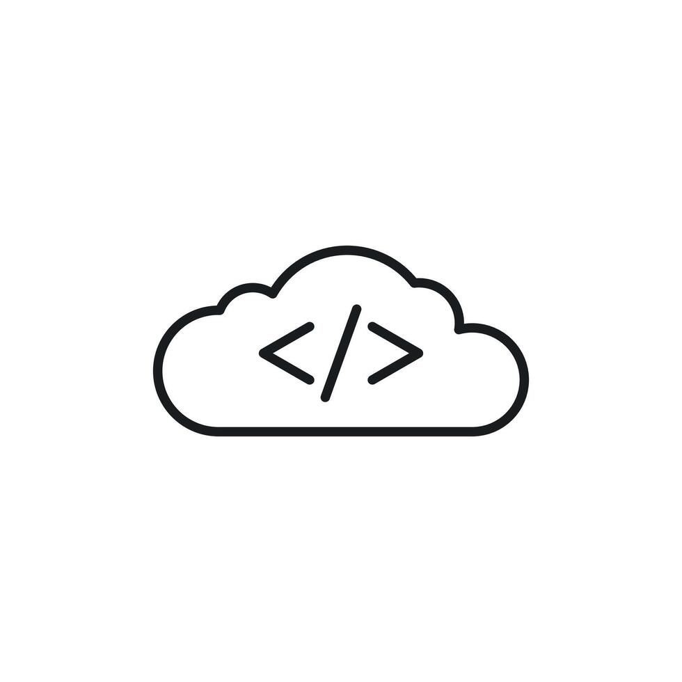 Cloud code icon 49518570 Vector Art at Vecteezy