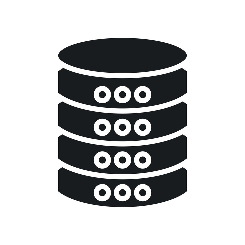 Database Icon Set Cylinder Server Data Storage Symbol Hdd Cloud