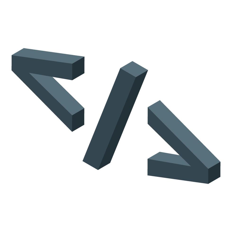 Isometric html tag icon representing web development 49524257 Vector ...