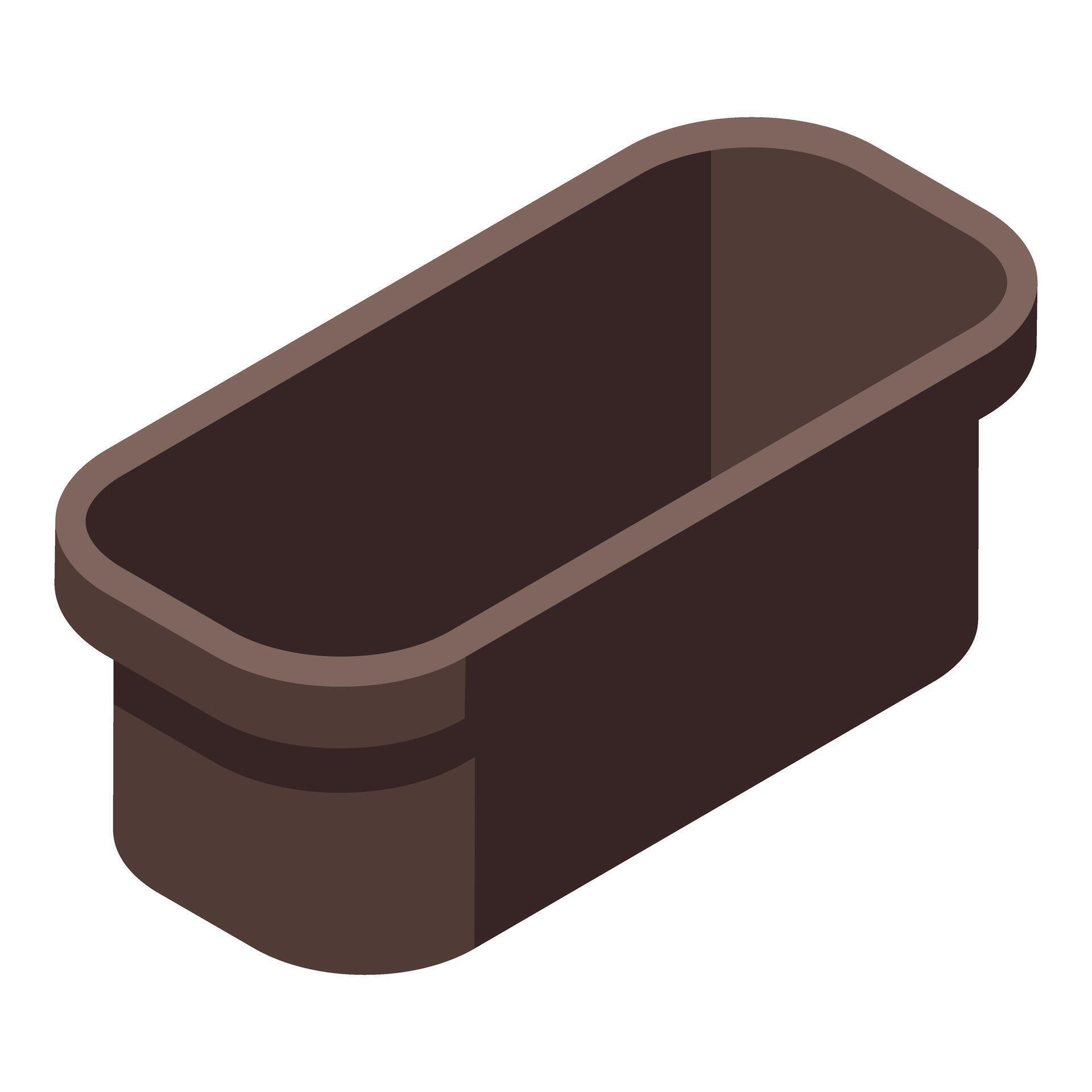 Empty rectangular plastic container isometric view 49524712 Vector Art ...