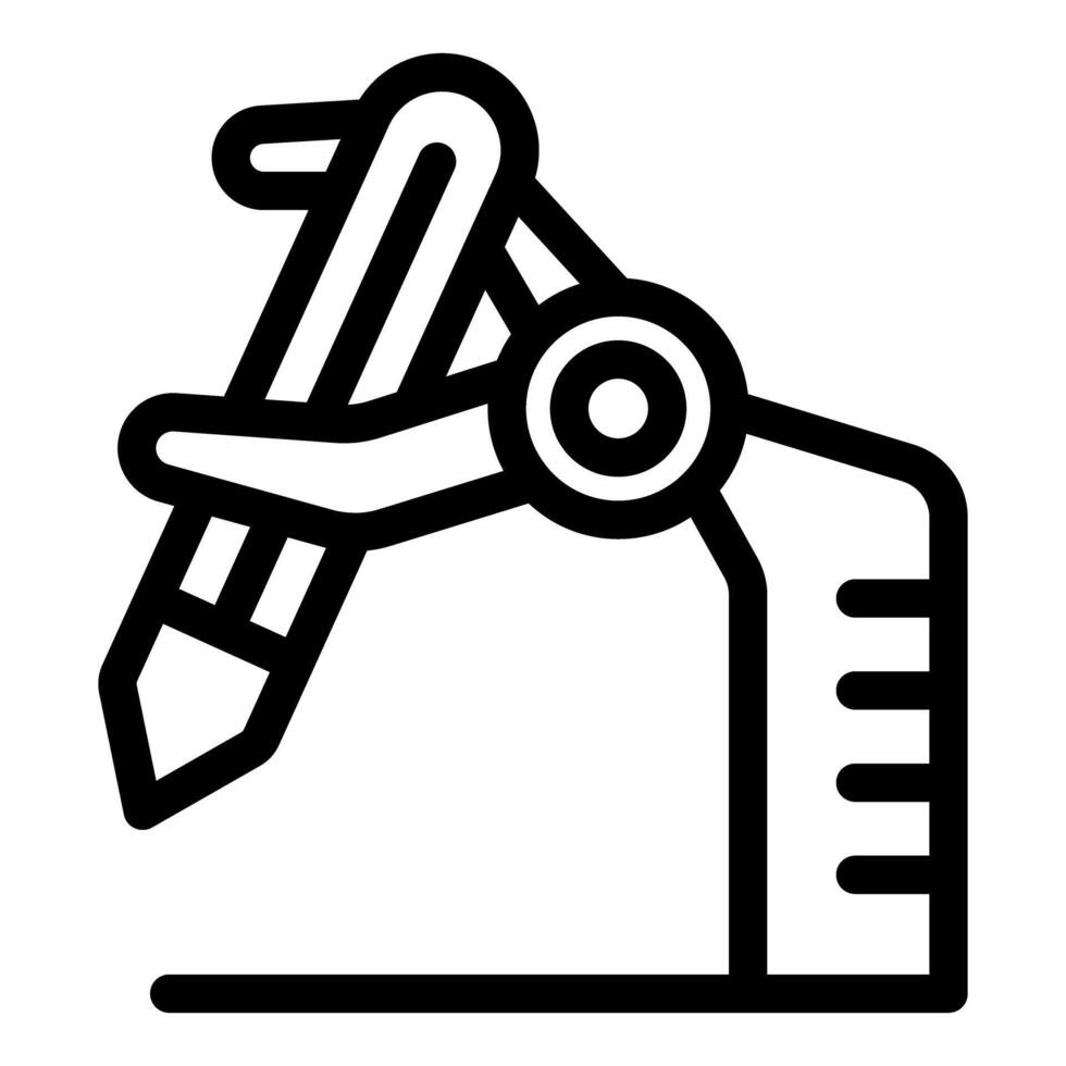 Robotic arm holding pencil drawing line icon vector outline 49527170 ... Robotic arm holding pencil drawing line icon vector outline 49527170 ...