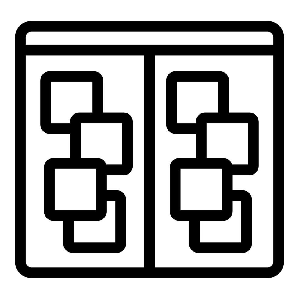 Comparing two sets of data with flowchart displaying information ...