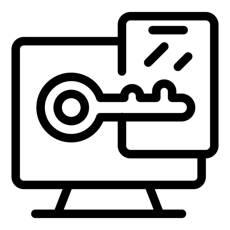 Key unlocking padlock on computer screen representing cybersecurity ... Key unlocking padlock on computer screen representing cybersecurity ...