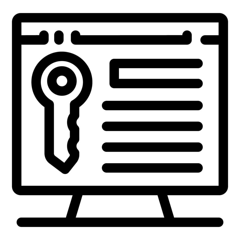 Computer Screen Displaying Key Representing Secure Website Login 49528948 Vector Art At Vecteezy