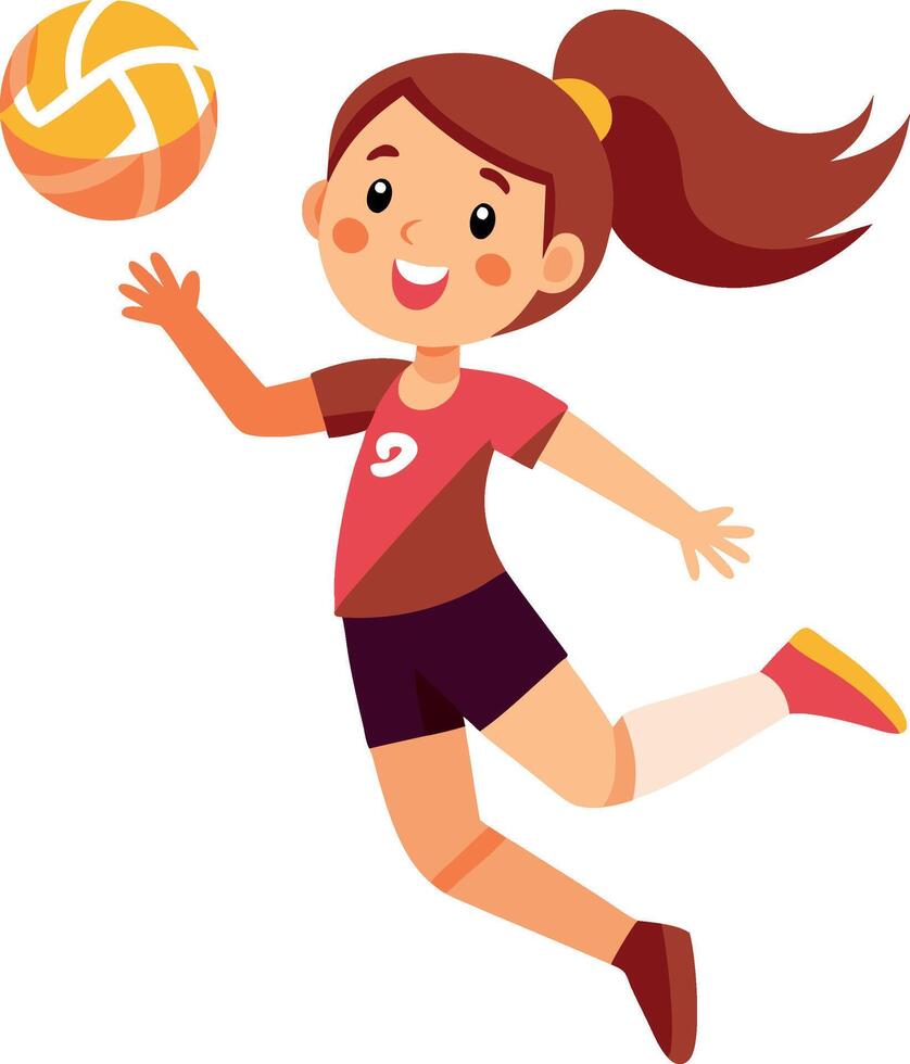 Volleyball Girl Illustration Art On White Background 49534719 Vector Art At Vecteezy