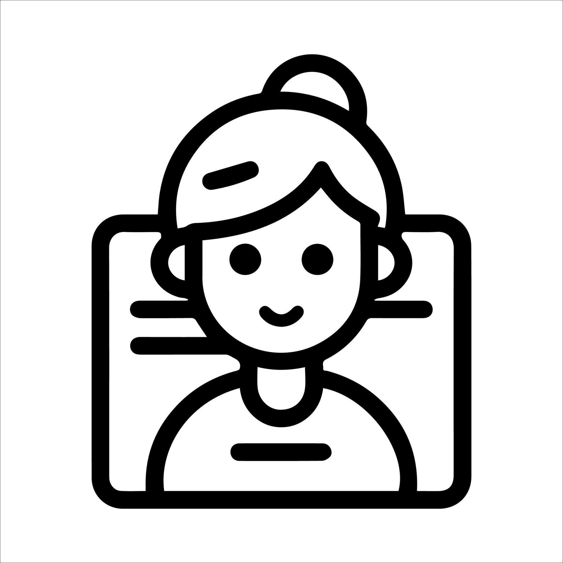 User Folder Icon Or Modern Line Symbol Line Art And Icon Design With Bold Outline Black And