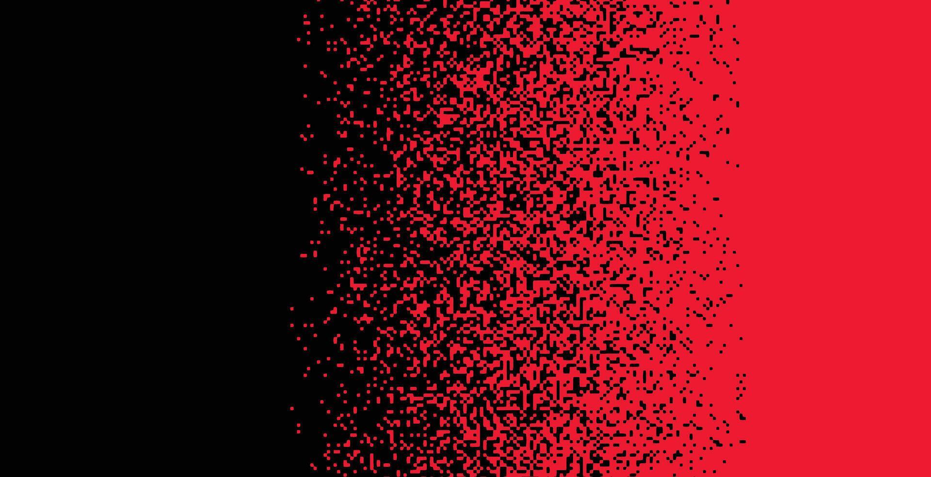 Red and black mosaic pixel background. Gradient abstract tile background. Rectangular check ...