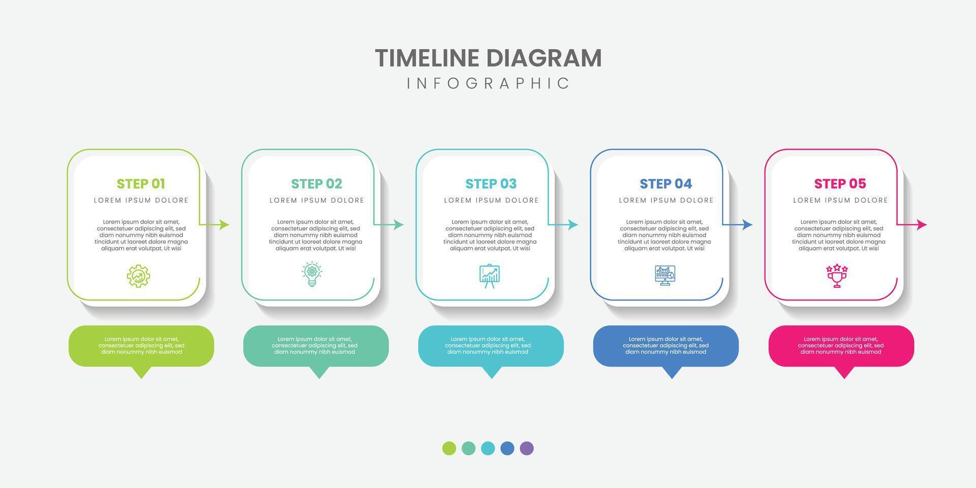 Timeline Creator infographic template. 5 Step timeline journey ... Timeline Creator infographic template. 5 Step timeline journey ...