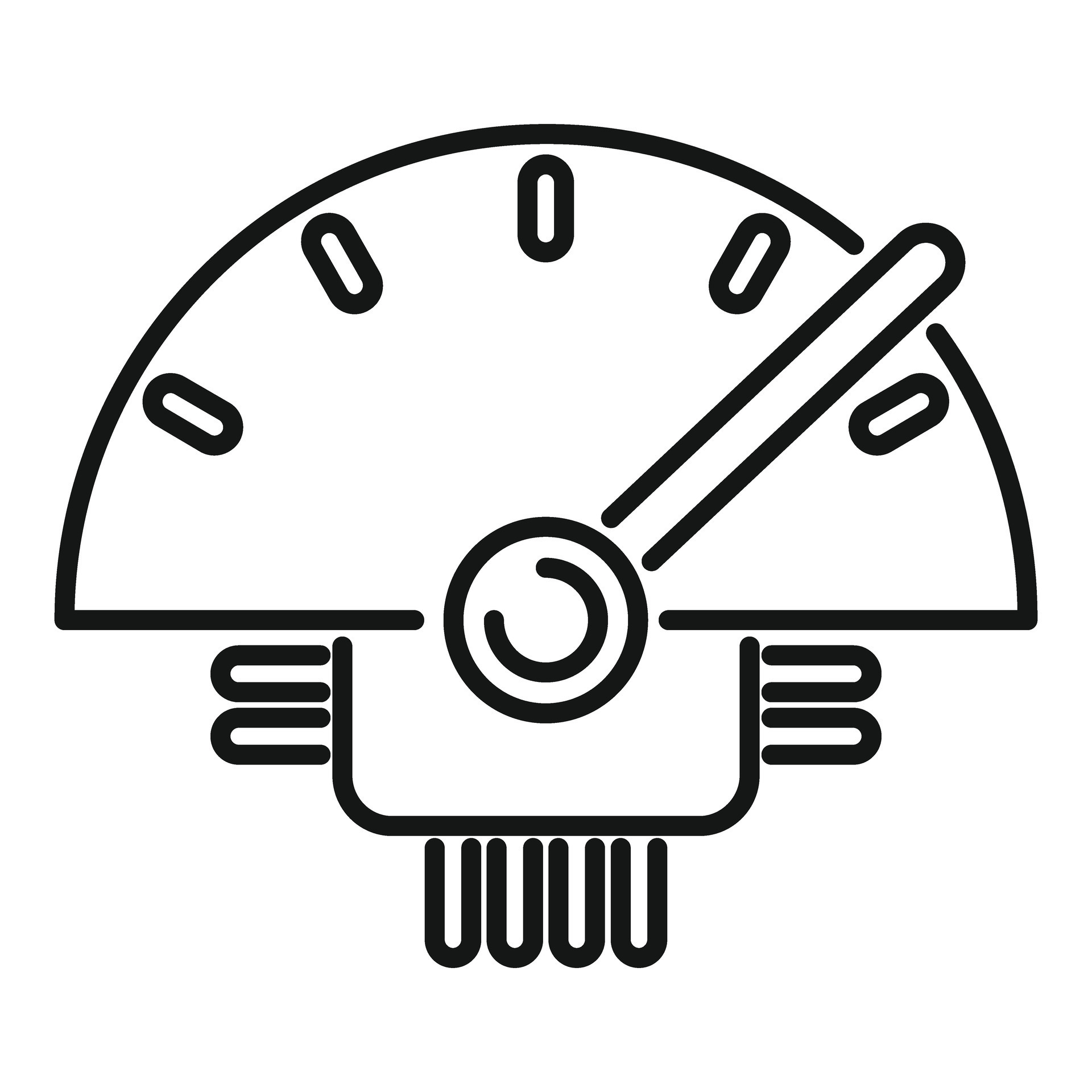 Network Speedometer Showing Internet Speed Test Result Icon 49554527