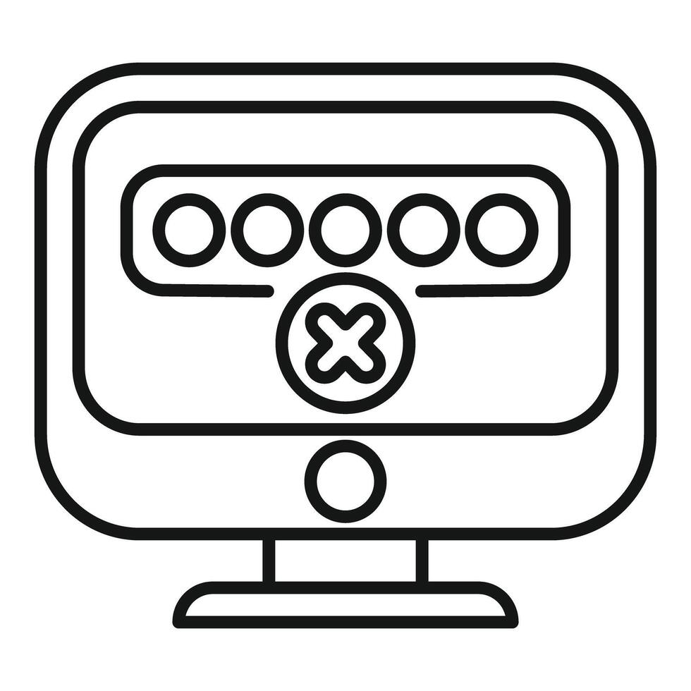 Computer Security System Showing Password Protected Access With Error