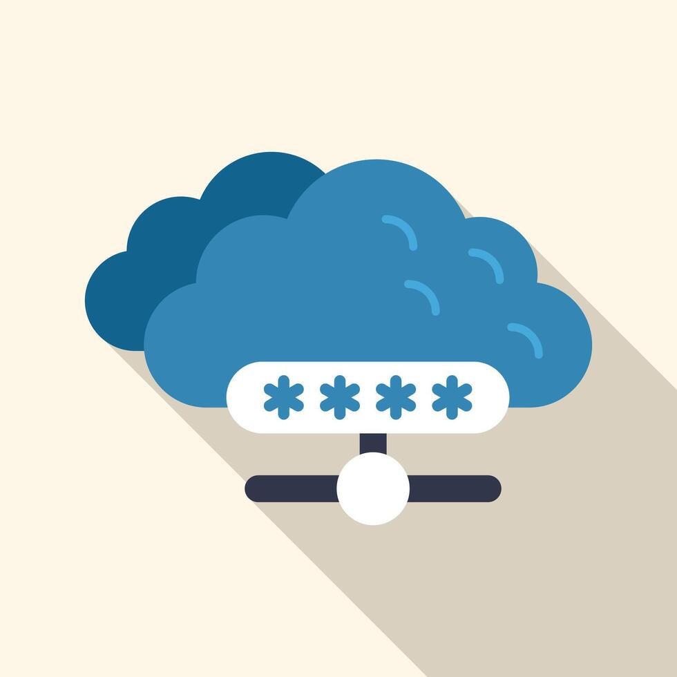 Cloud Computing Security With Password Protection Displaying Secure Data Storage 49555253 Vector