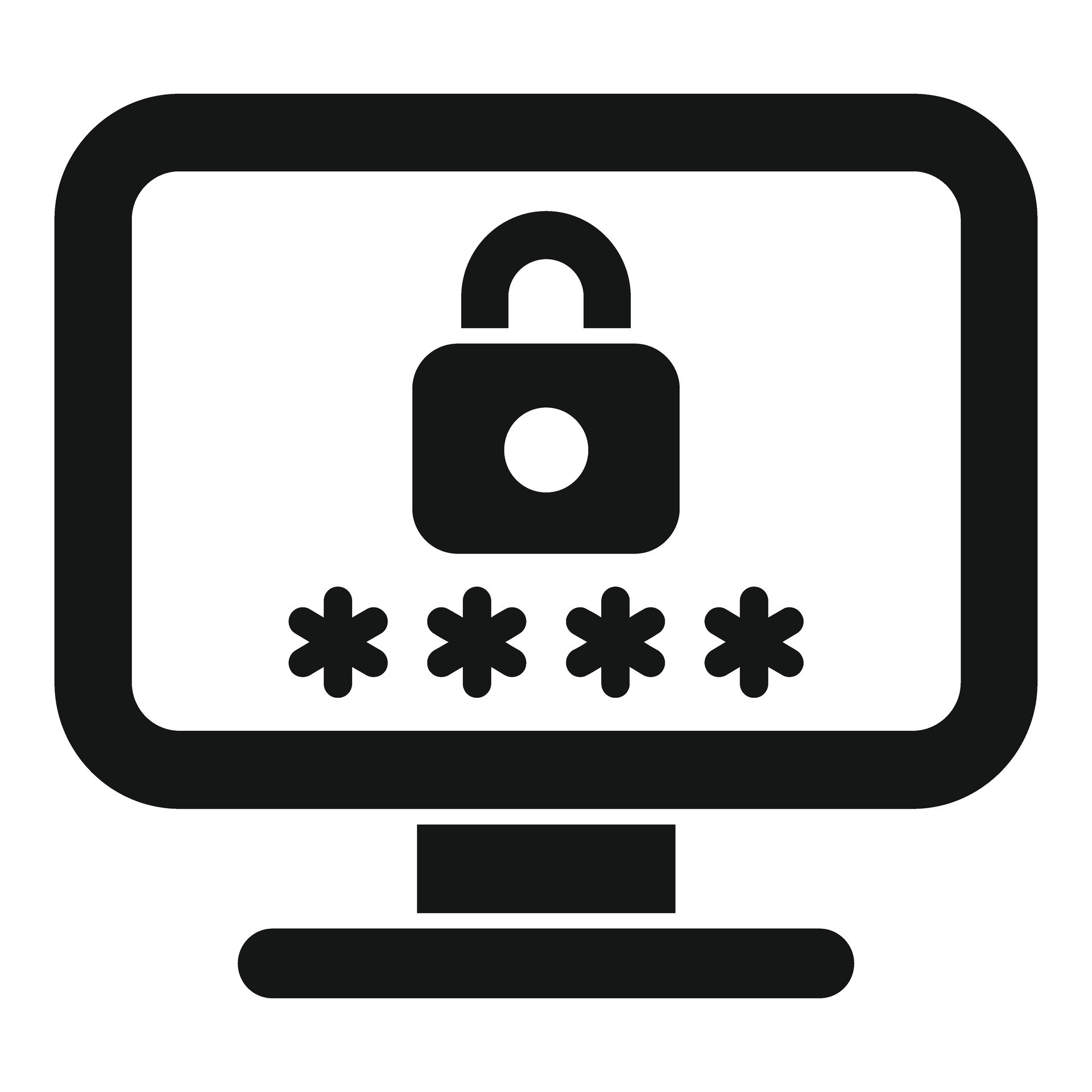 Computer Screen Displaying Password Protected Access With Padlock Icon 49555321 Vector Art At