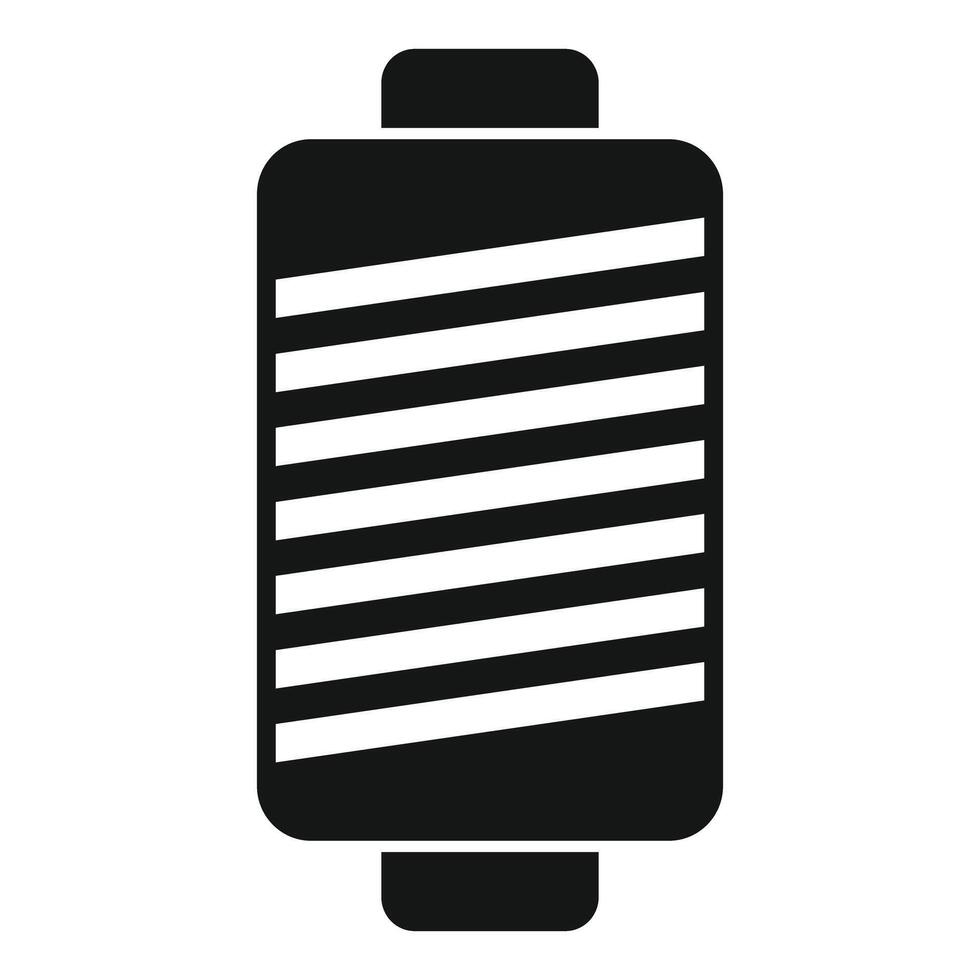 Black Sewing Thread Spool Icon Representing Tailoring And Dressmaking