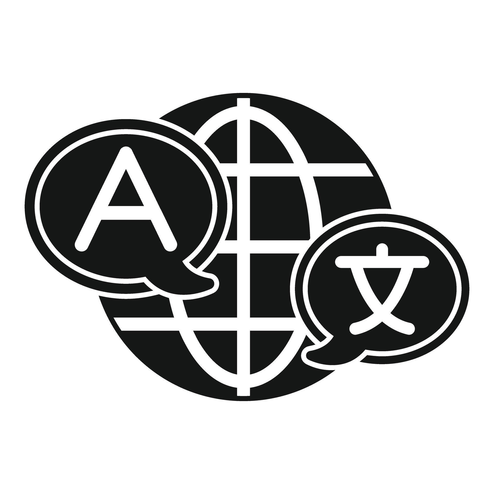 Global communication with different languages icon showing a and ...