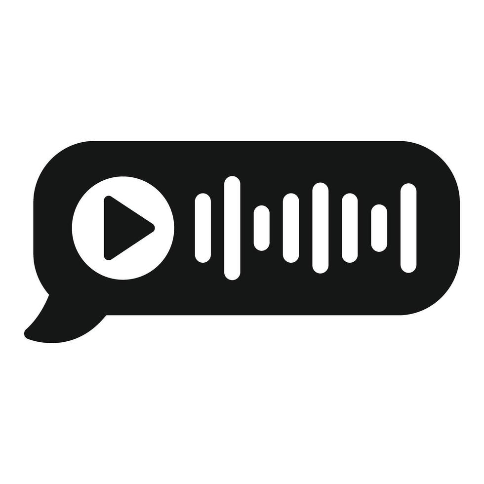 Speech bubble icon showing voice message with soundwave 49555954 Vector ...