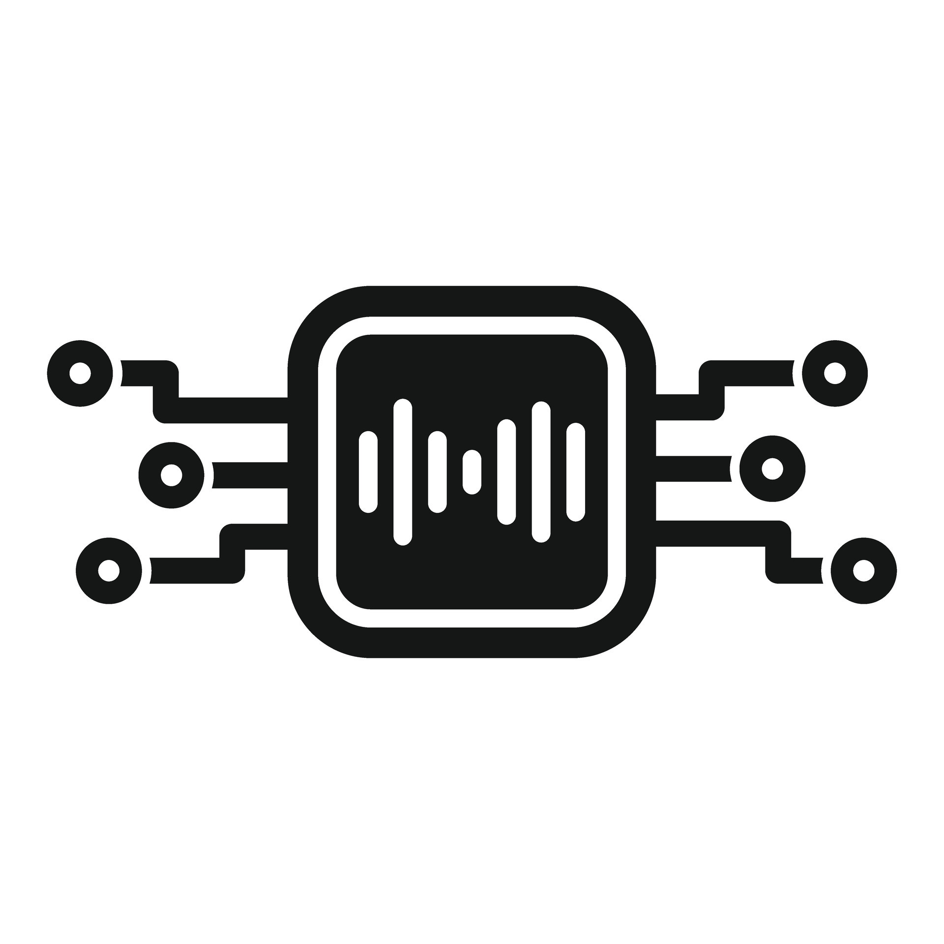 Digital signal processing icon showing soundwave on circuit board 49555968 Vector Art at Vecteezy