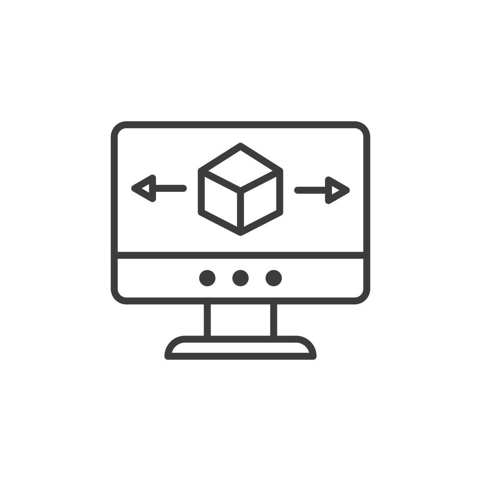 Computer simulation icon 49560191 Vector Art at Vecteezy