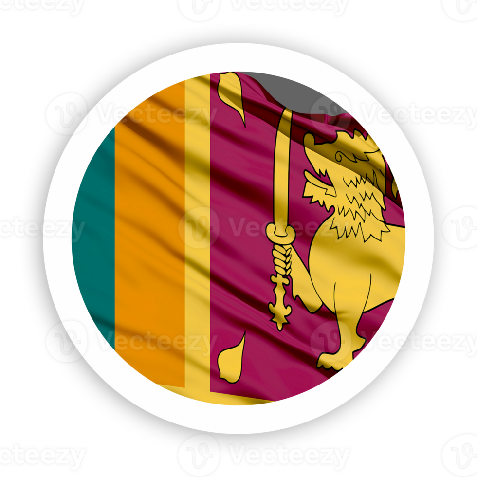 Sri Lanka Waving Flag with White Rounded Circle Frame 49561877 PNG Sri Lanka Waving Flag with White Rounded Circle Frame 49561877 PNG