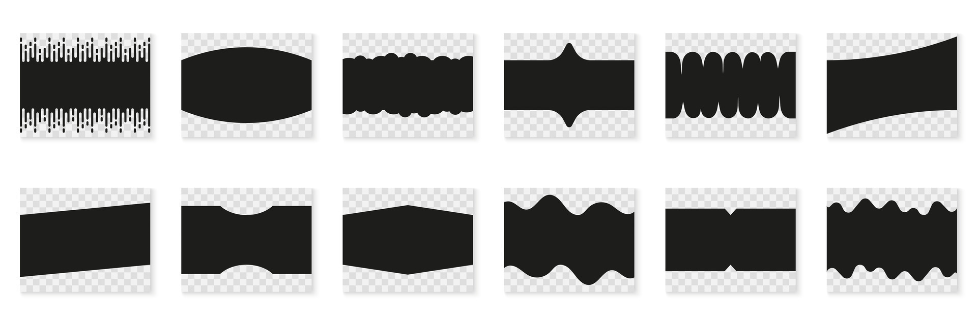 Abstract Border Divider Separator Shape Of Page For Website Set Of Separator For Banner App