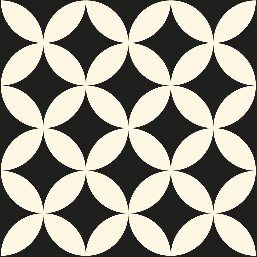 Pattern of Star and Circle in Black Grid. seamless pattern. Repeating ...