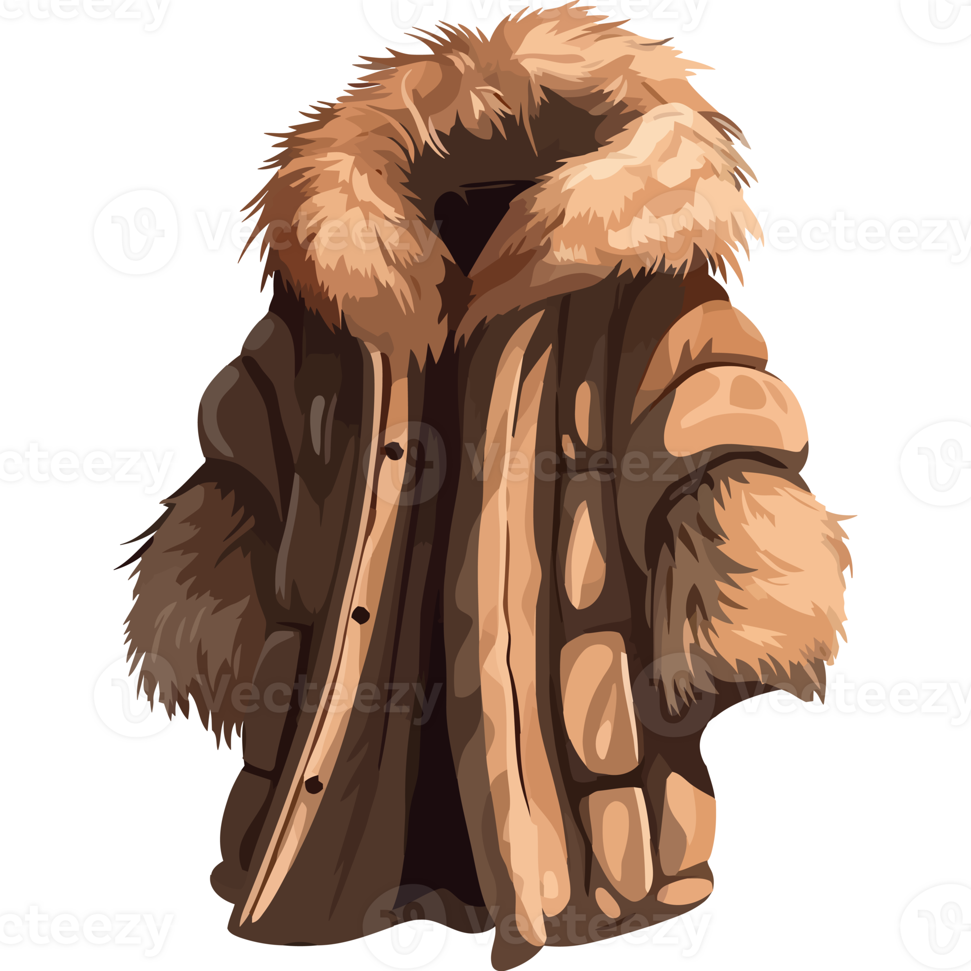 An illustration of a fur coat 49577307 PNG