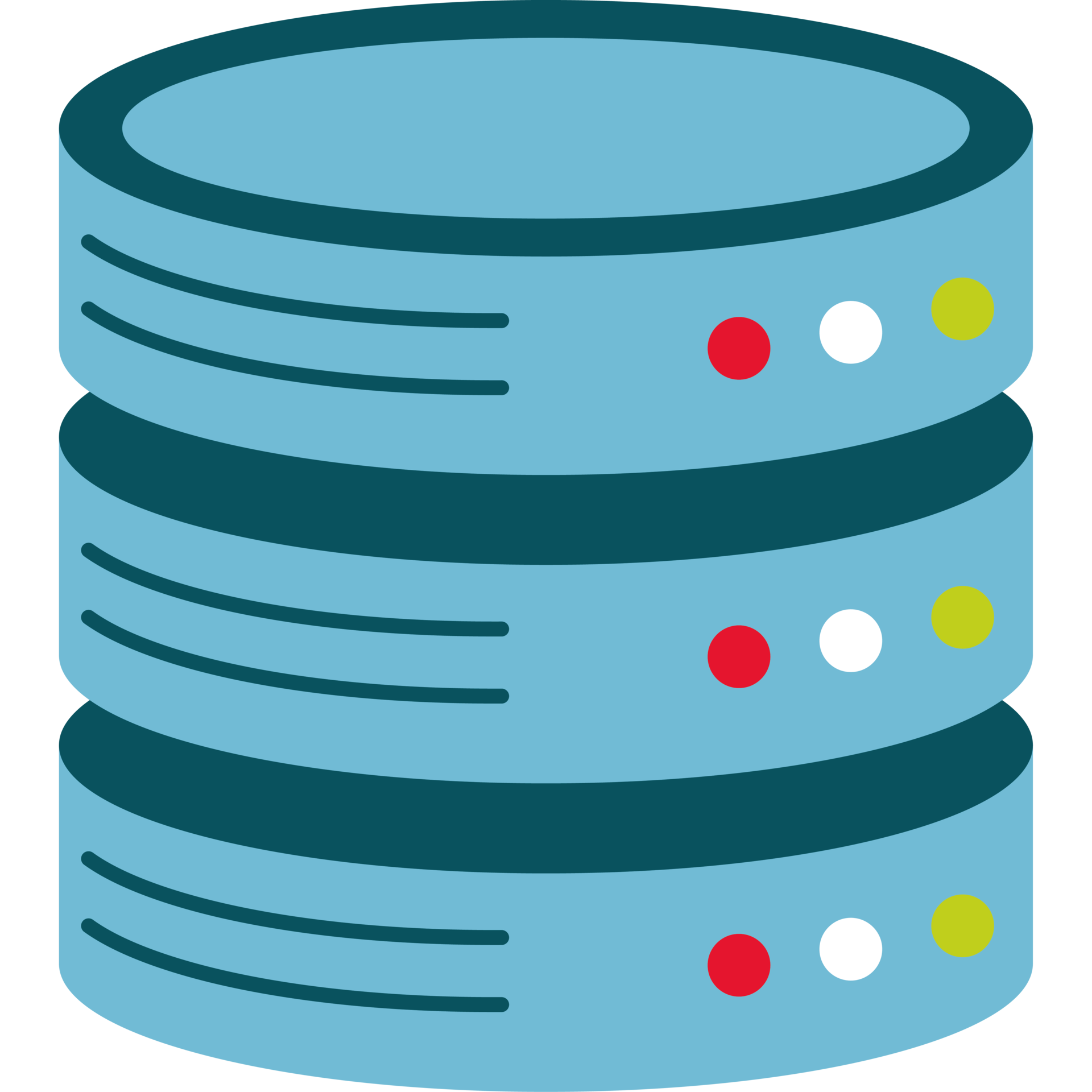 A stack of servers with red and green dots 49580284 PNG