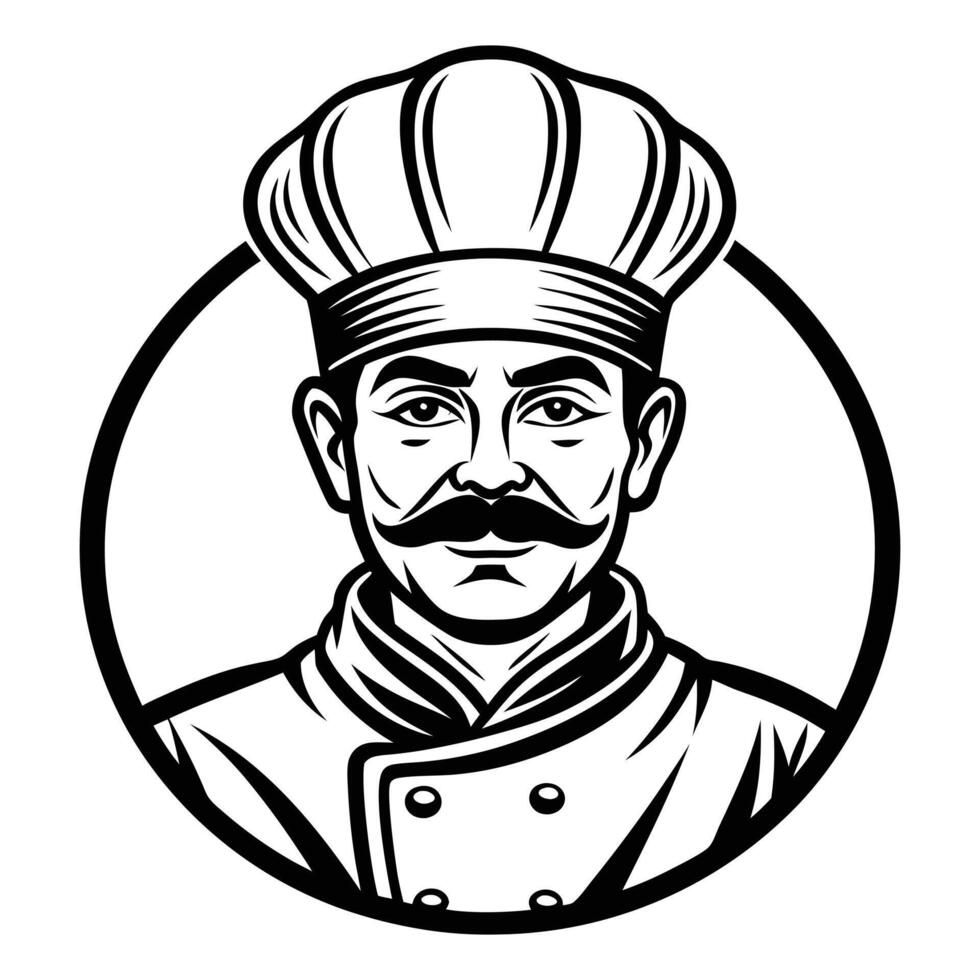 Chef Hat Logo - Restaurant Logo - Chef Clipart illustration in black ...