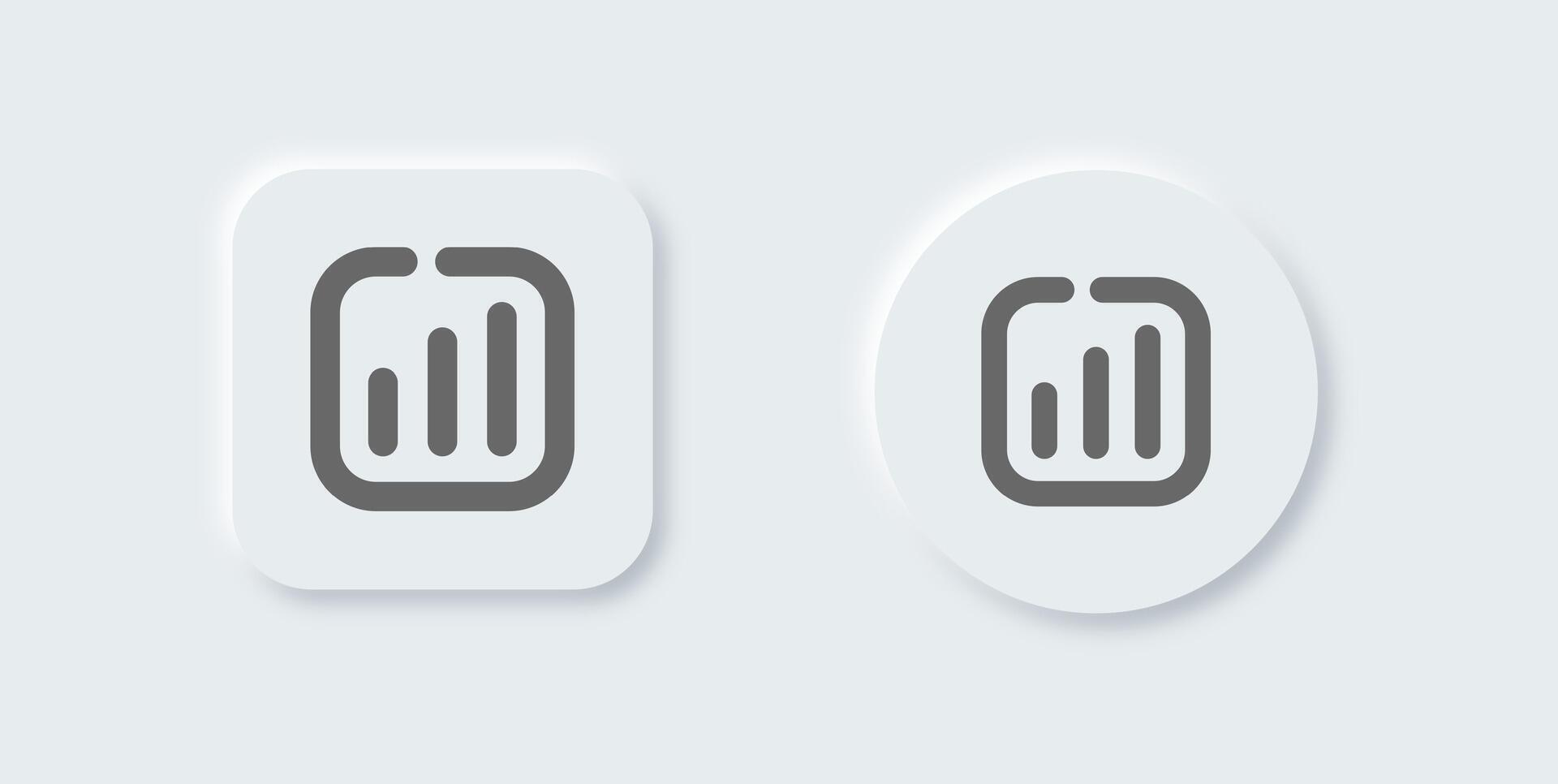 Report line icon in neomorphic design style. Statistic signs illustration. 49597421 Vector Art ...
