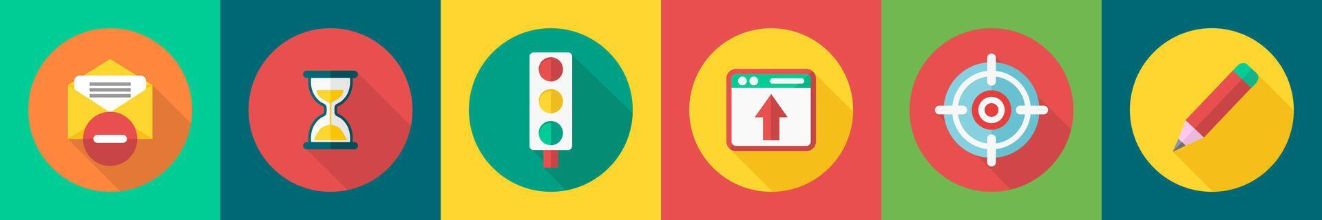 A set of 6 User interface icons as remove message, hourglass 49597998 Vector Art at Vecteezy