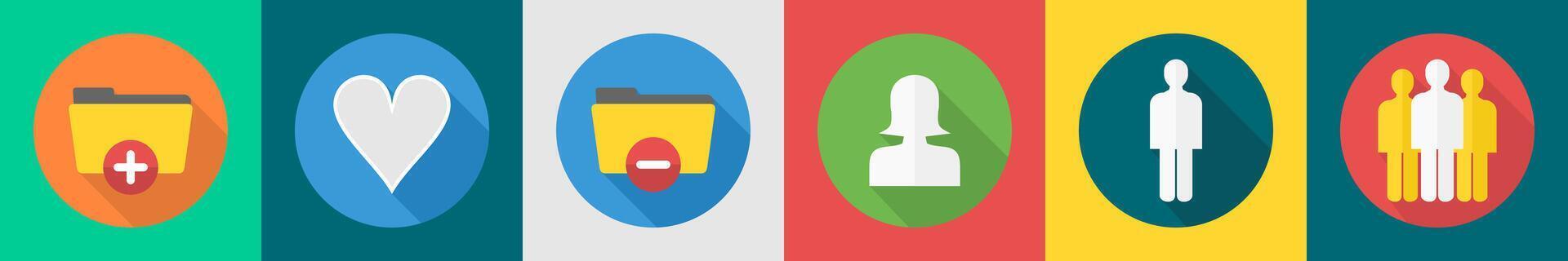 A set of 6 User interface icons as create folder, favorite, delete folder 49598024 Vector Art at ...