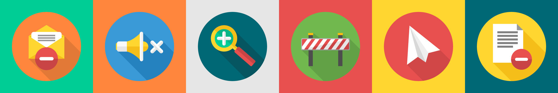 A set of 6 User interface icons as remove message, mute, zoom in 49598025 Vector Art at Vecteezy