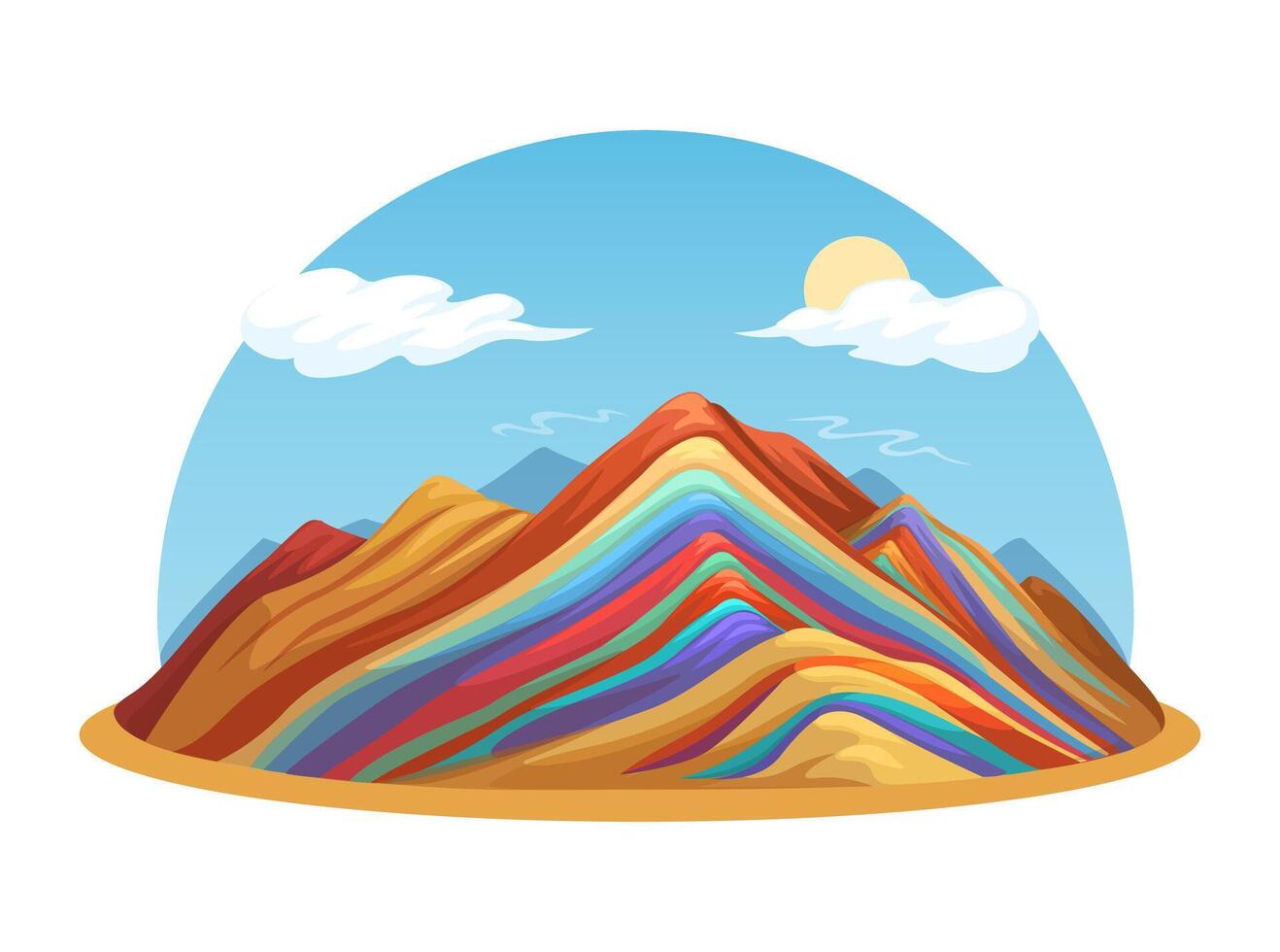 Rainbow Mountain Peru Illustration 49598124 Vector Art at Vecteezy Rainbow Mountain Peru Illustration 49598124 Vector Art at Vecteezy