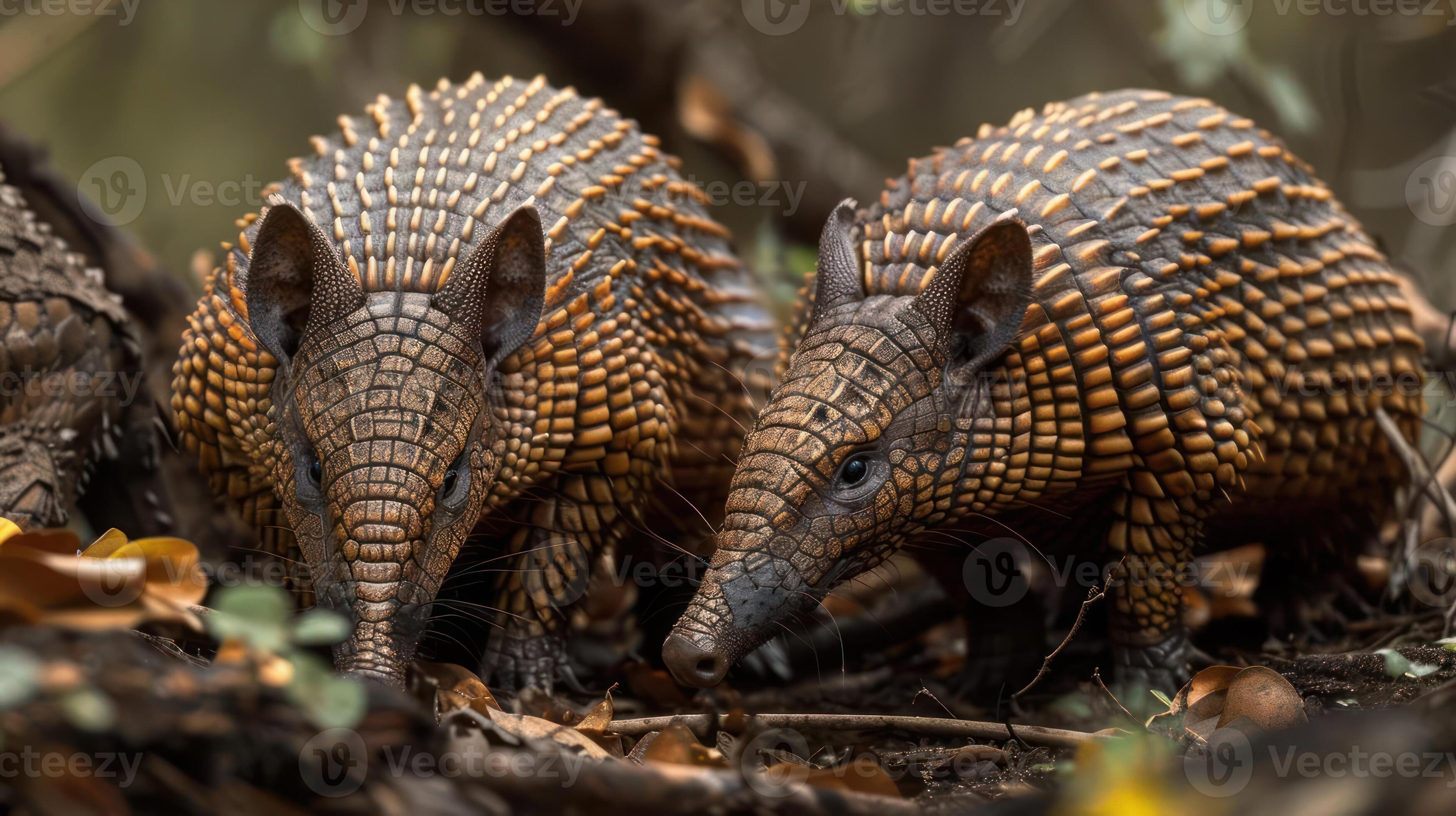 un imagen presentando dos armadillos, cada con un diferente número de Picos en su atrás ...