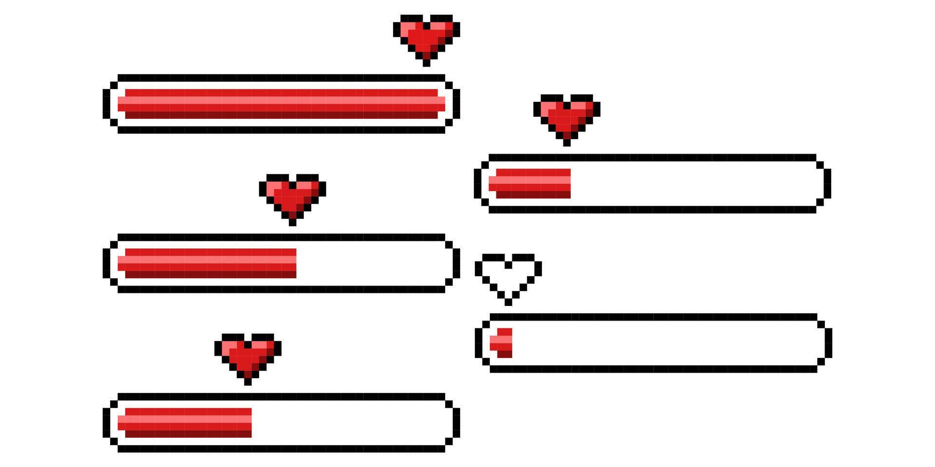 Pixel art 8-bit loading bar concept. Loading or Installing process. 49633376 Vector Art at Vecteezy