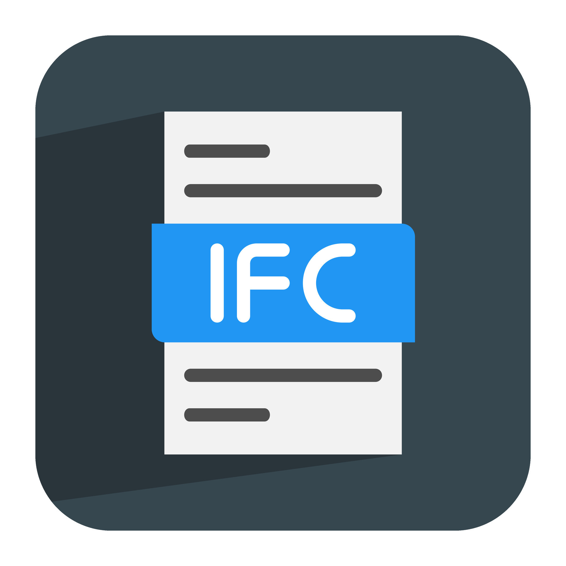 Ifc document flat icon. creative file icon selection for design needs. can be used for website ...