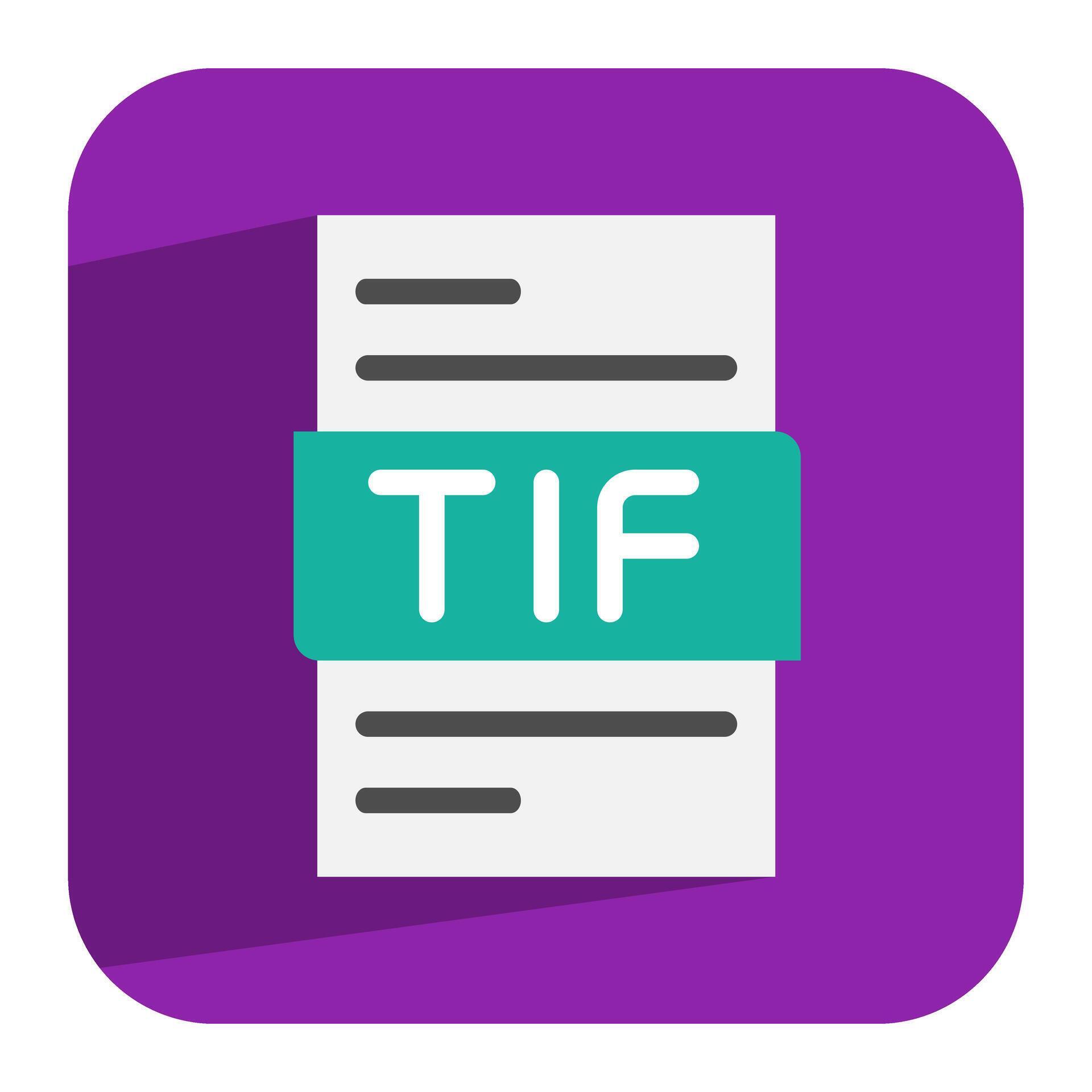 Tif document flat icon. Innovative file icon for contemporary design needs. Can be used for ...