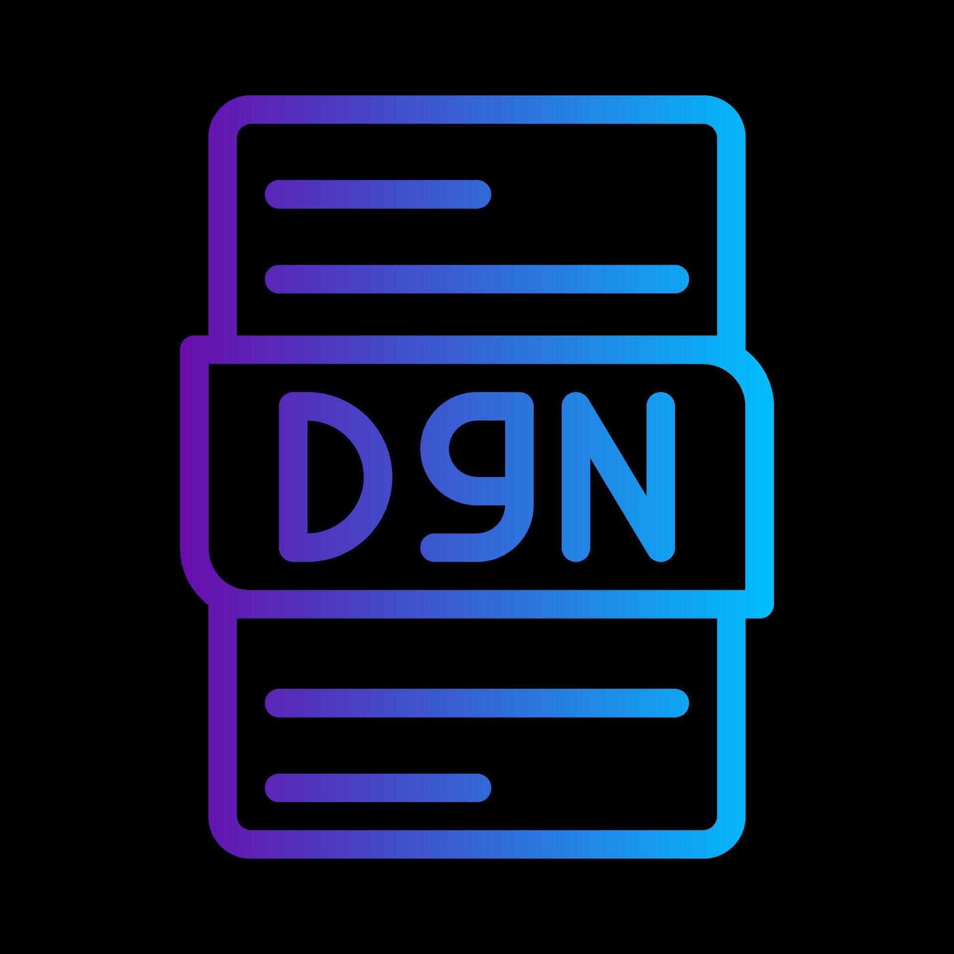 Dgn File Gradient Icon Document Format File Unique And Creative File