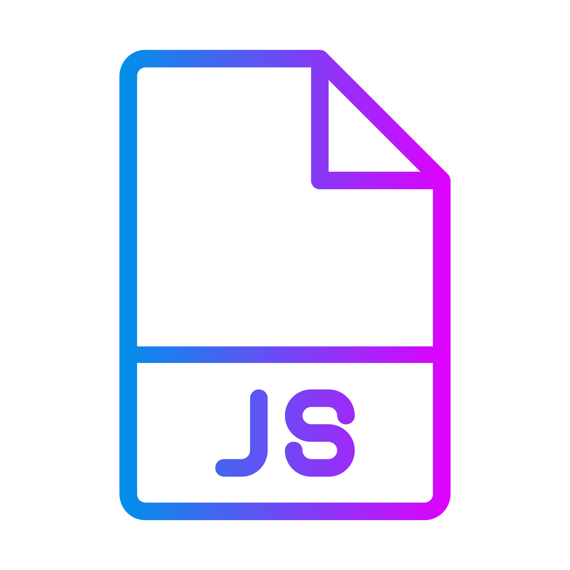 Js document file type, symbol format, trendy gradient icons for tech ...