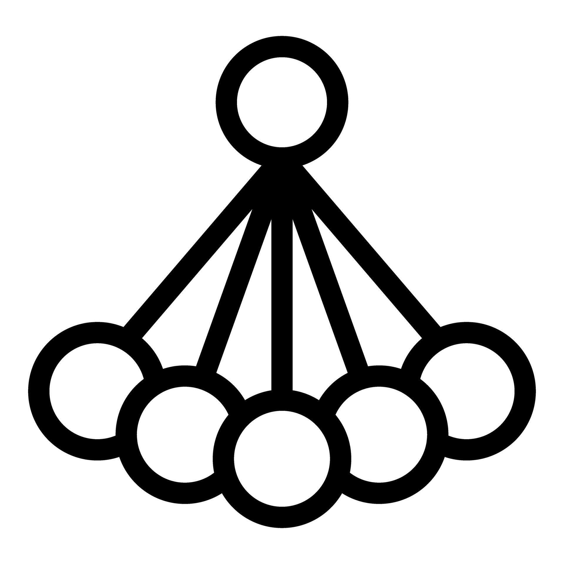 Hierarchical network structure connecting multiple nodes with lines ... Hierarchical network structure connecting multiple nodes with lines ...