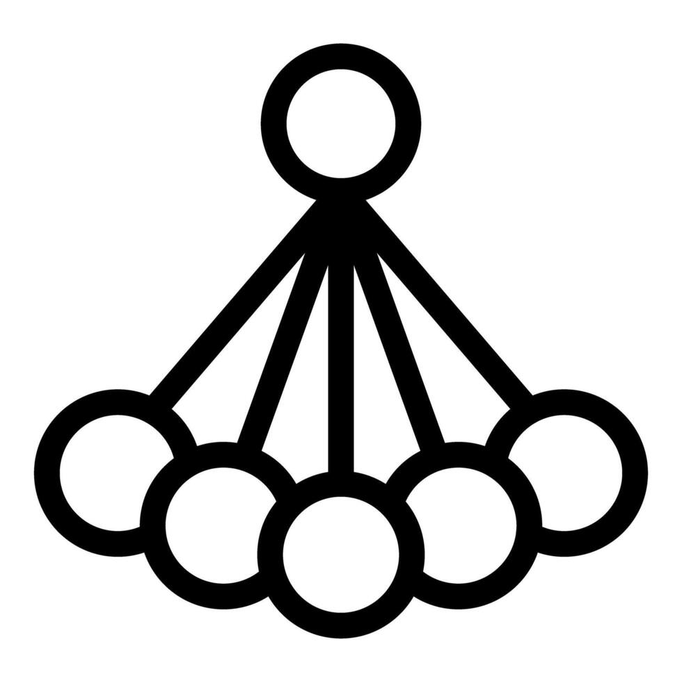 Hierarchical Network Structure Connecting Multiple Nodes With Lines