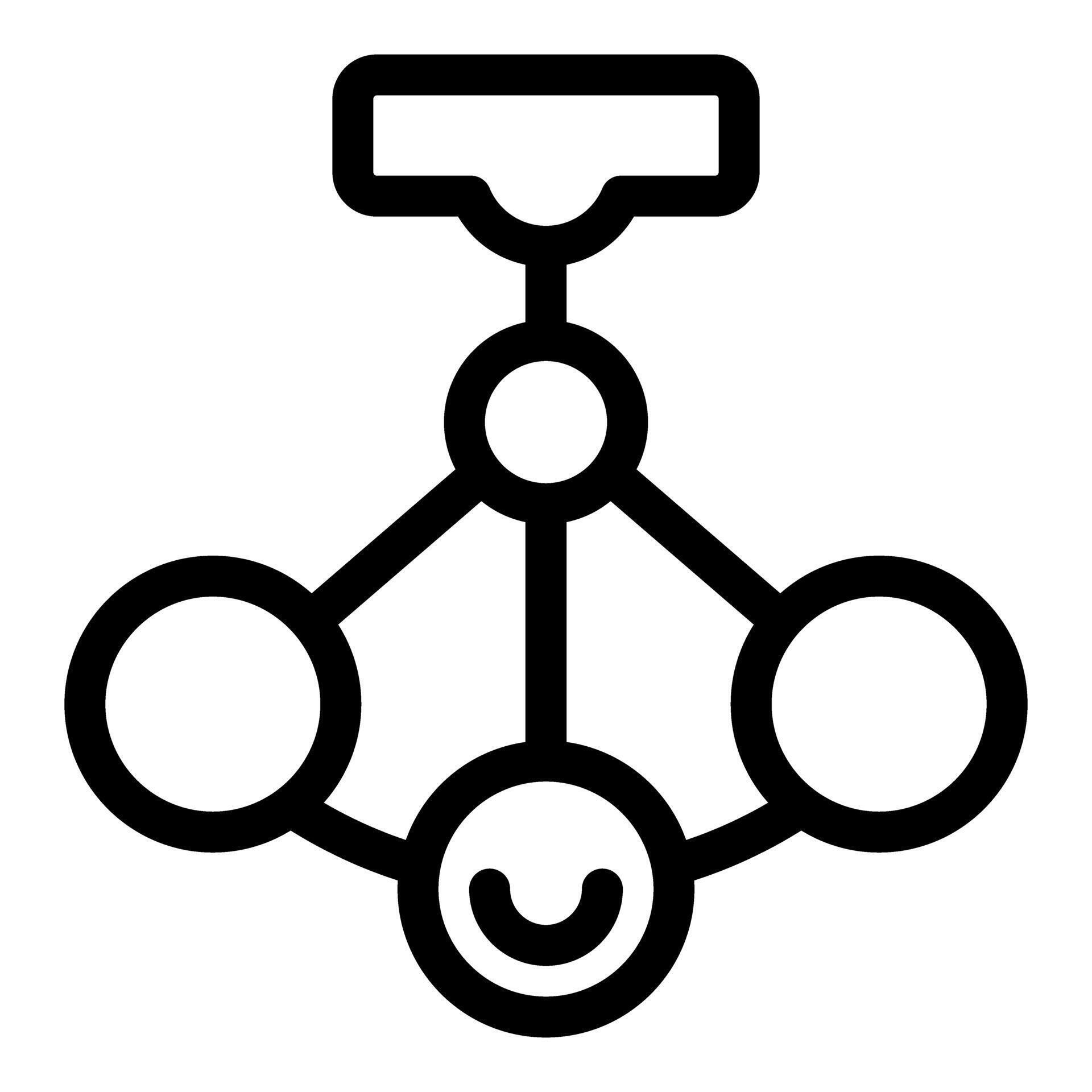 Network Structure Icon Showing Connected Circles And Hierarchy 49652780