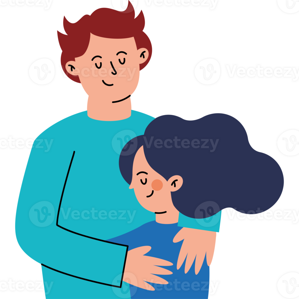 A Man And A Woman Hugging Each Other 49655479 Png