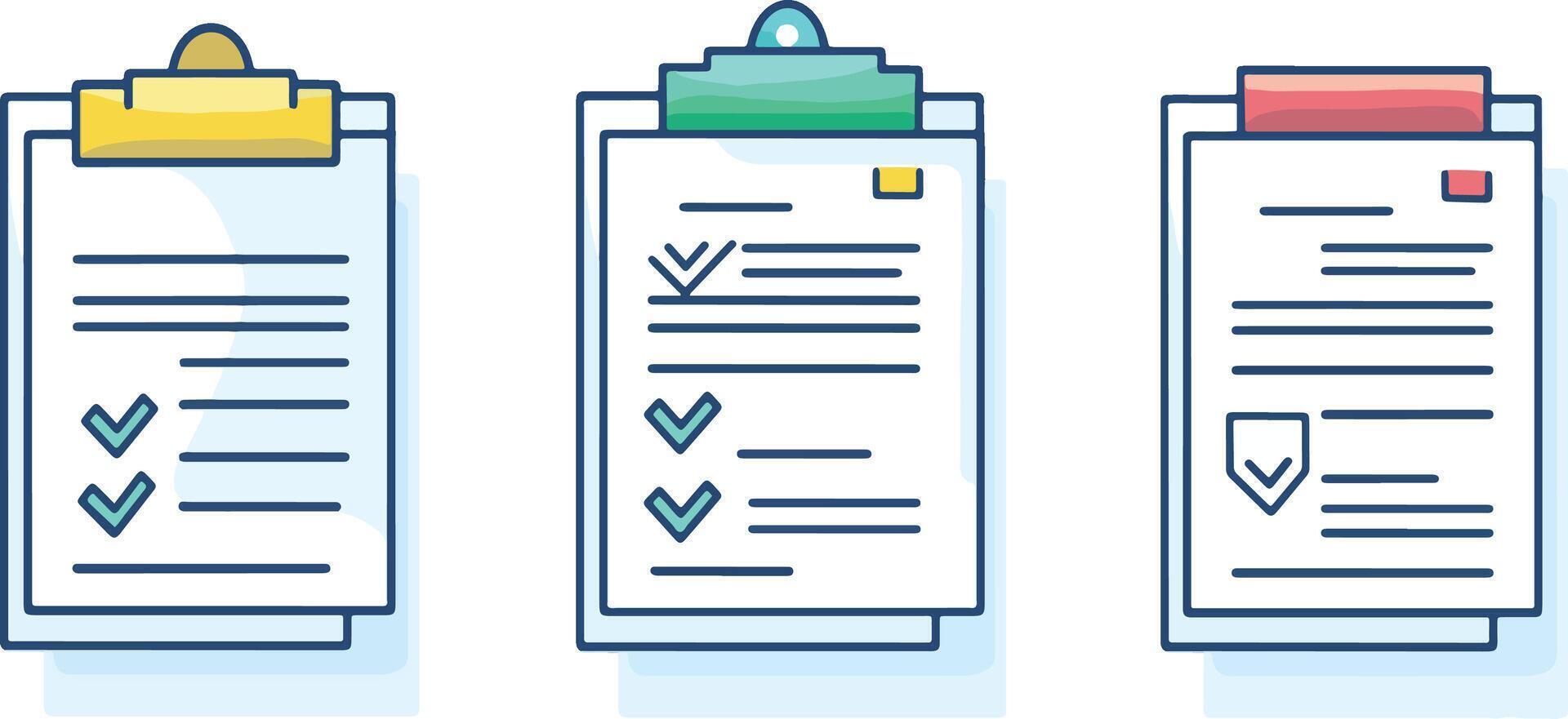 clipboard icons with different checklists 49662574 Vector Art at Vecteezy