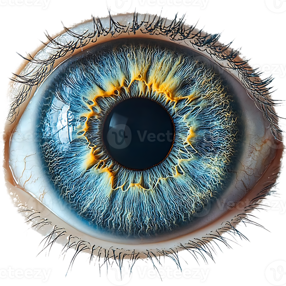 Close-Up of a Blue Eye with a Transparent Background, Revealing ... Close-Up of a Blue Eye with a Transparent Background, Revealing ...