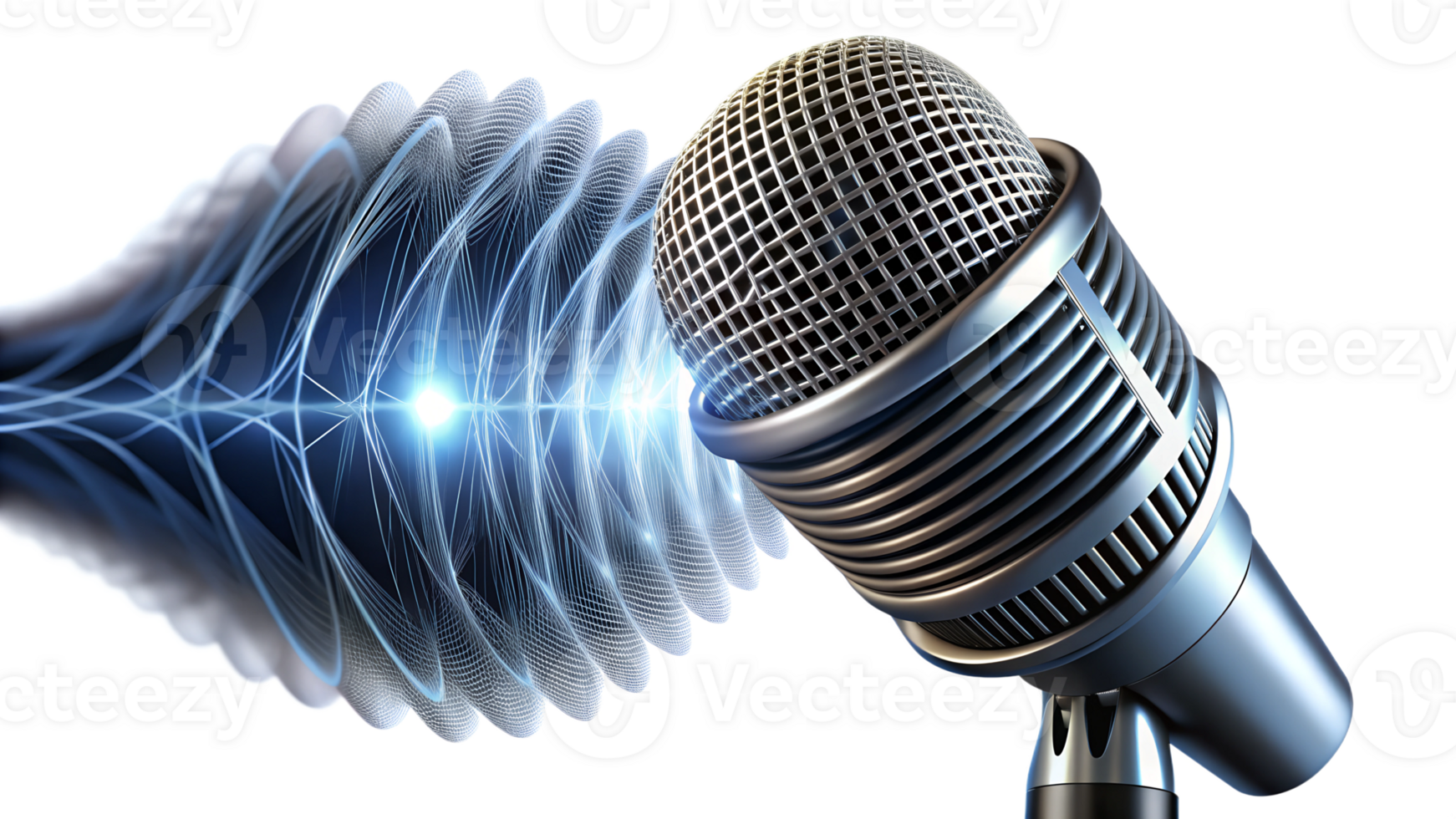estudio micrófono capturar sonido olas transparente 49679076 PNG