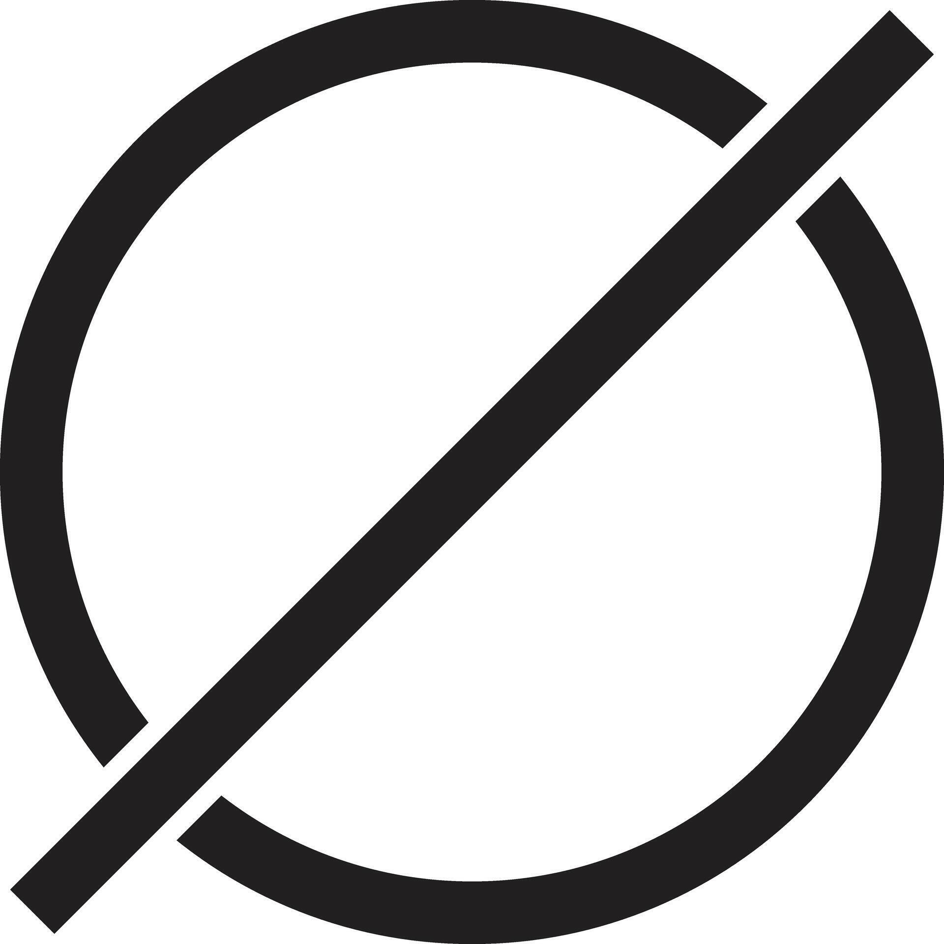 Nothing icon isolated on white background . Null symbol . Empty symbol ...