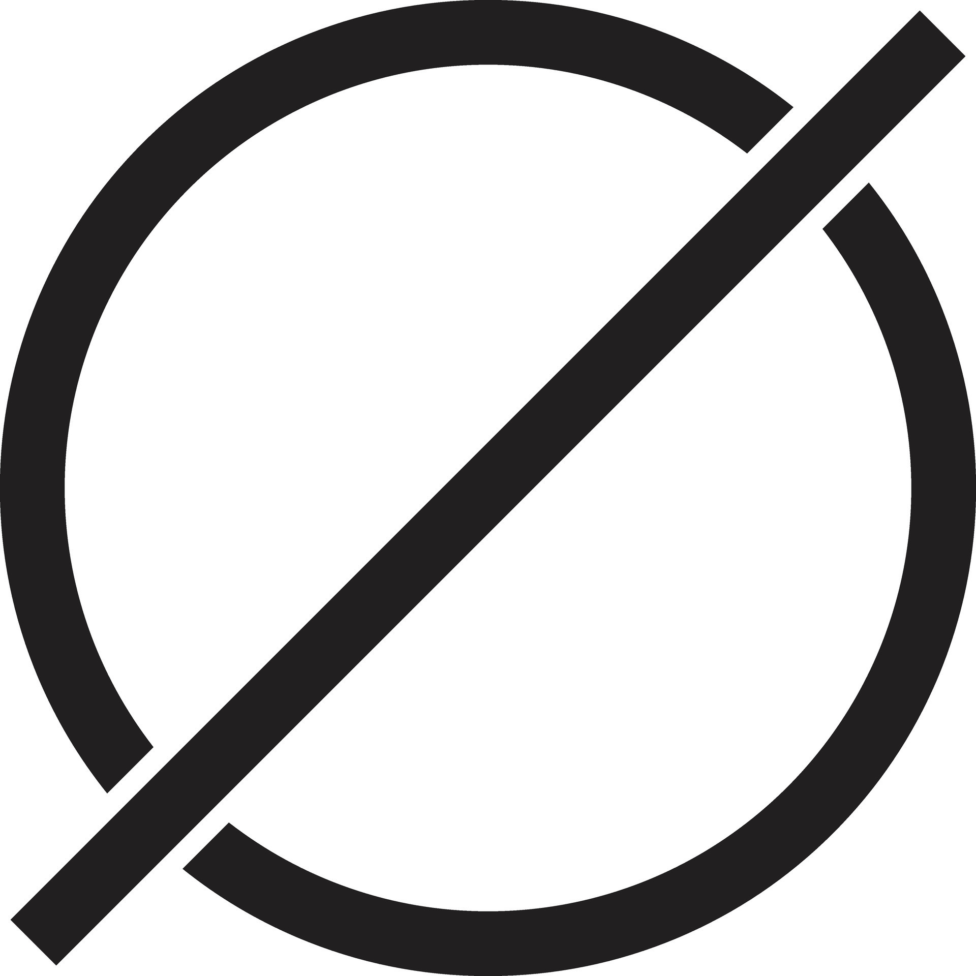 Nothing Icon Isolated On White Background Null Symbol Empty Symbol
